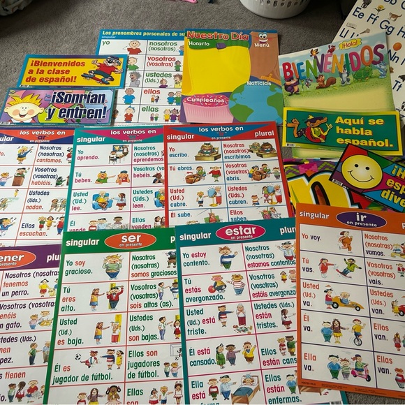 Other | Colorful Spanish Learning Posters | Poshmark